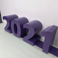 China Custom 3D Solid PVC Foam Letters Purple Freestanding Sign for Decoration for sale