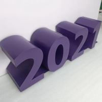 China Custom 3D Solid PVC Foam Letters Purple Freestanding Sign for Decoration for sale