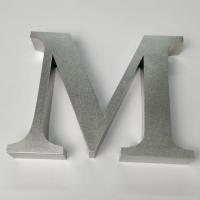 China Custom Brushed Aluminum 3D Solid Letters Non-Illuminated Metal Sign for sale