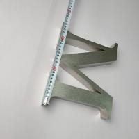 China Custom Brushed Aluminum 3D Solid Letters Non-Illuminated Metal Sign for sale