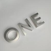 China Custom Brushed Aluminum 3D Solid Letters Non-Illuminated Metal Sign for sale