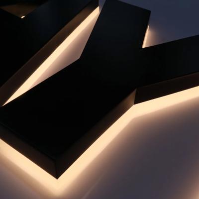 China Custom 3D Black Backlit LED Channel Letters Sign for Business for sale