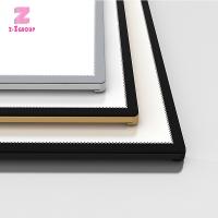China Ultra Thin LED Tempered Glass Light Box Side Lit Advertising Poster Frame for sale