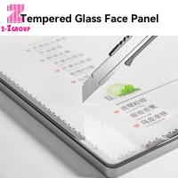 China Aluminum Frame Ultra-Thin LED Glass Lightbox Side Lit Poster Display Light Box For Advertising for sale