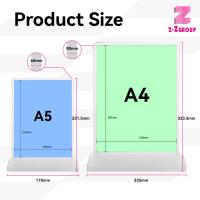 China Rechargeable A4/A5 LED Table Light Box Double Sided Desktop Illuminated Menu Sign for sale
