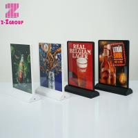 China Rechargeable A4/A5 LED Table Light Box Double Sided Desktop Illuminated Menu Sign for sale