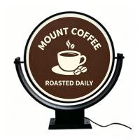China Custom 360° Rotating Round Vacuum Formed Acrylic Light Box for sale