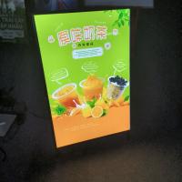 China Ultra Thin Glass LED Frame Light Box With A‑Frame Stand for sale