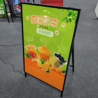 China Ultra Thin Glass LED Frame Light Box With A‑Frame Stand for sale