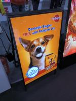 China Ultra Thin Frame LED Light Box Freestanding Backlit Advertising Stand for sale