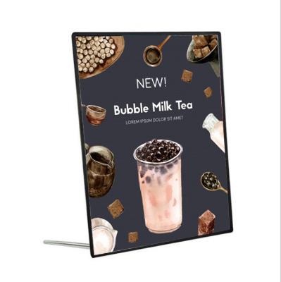 China A4 Slim Wall Mount LED Light Box — Tempered Glass, Ultra-thin 210×297mm Display Frame for sale
