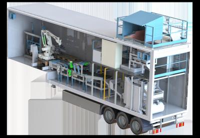 China Mobile Bagging System Station Equipment 20-100kg Capacity 700-1500 Bags/Hour Containerized Design for sale