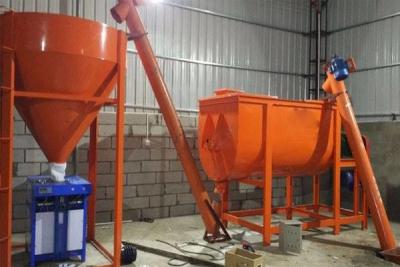 China Mineral Sand Tile Adhesive Dry Mix Mortar Plant with 25-50kg Weighing Capacity and 3-4T/H Production Rate for sale