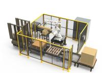 China Robotic Palletizer Machine 10-50kg Capacity with 100-1200 Bags/Hour Speed for Industrial Automation for sale