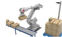 China Barrel Can Beverage Palletizer Depalletizer Robot Arm - 10-50kg Capacity, 100-1200 Bags/Hour Speed for sale