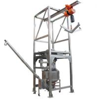 China JLSG Bulk Bag Unloader 500-2000kg Capacity with 50-1000 t/h Telescopic Chute for Grain and Powder Materials for sale