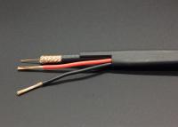 China RG59+2C Complex CCTV Siamese Coax Cable Black PVC Round For Monitor Project for sale