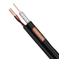 China RG59 Siamese Coaxial with Power CCTV Cable 2Core 0.75mm² CCA DC Wire for sale