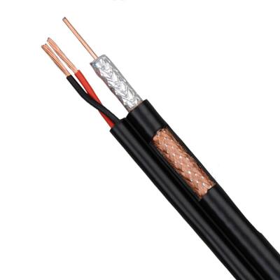 China RG59 Siamese Coaxial with Power CCTV Cable 2Core 0.75mm² CCA DC Wire for sale