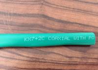 China Kx7+2 Alim Siamese Coaxial Cable , Siamese Cable For CCTV Green PVC Jacket for sale