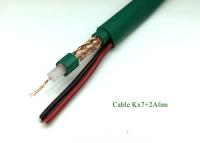 China Kx7+2 Alim Siamese Coaxial Cable , Siamese Cable For CCTV Green PVC Jacket for sale