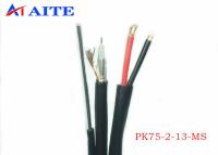China Outdoor UV PE Jacket Siamese Coax Cable PK-75-2-13 2x24x0.2mm CCA Power Wire for sale
