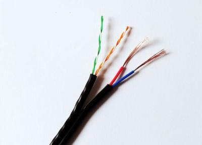 China 2P UTP CAT5E+2C Siamese Camera Cable PVC Jacket For CCTV IP Camera for sale