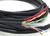 China UTP CAT6+2C CCTV Siamese Camera Cable 4 Pair BC 18AWG CCA For CCTV Installation for sale