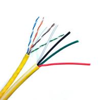 China UTP CAT5E+4C Siamese Coaxial Cable , Siamese Cable For Cctv PE Insulation for sale