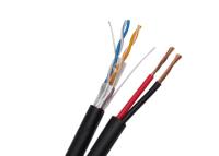 China 8 Figure PE Outdoor Bulk CCTV Cable FTP CAT5E 2 Pairs CU+2C Power 0.75mm2 For IP Camera for sale