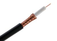 China RG59 CCTV 75 Ohm Coaxial Cable 60% CCA Braiding 6.0 PVC 0.65mm CU Conductor for sale