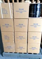 China Self Supporting 75 Ohm Coaxial Cable Black PVC RG-6M/64 16SS CCS With Messenger for sale