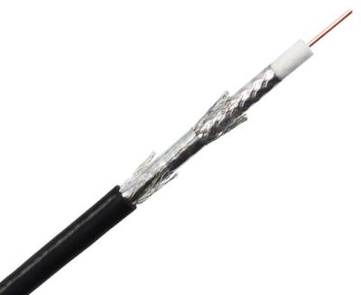 China 75 Ohm Rg6 Quad Shield Cable CATV CCS AL Braiding With Bonded Foil for sale