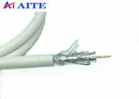 China Rg6u Quad Shield 75 Ohm Coaxial Cable Double AL Braid CATV Cable 120dB for sale