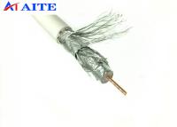 China Rg6u Quad Shield 75 Ohm Coaxial Cable Double AL Braid CATV Cable 120dB for sale