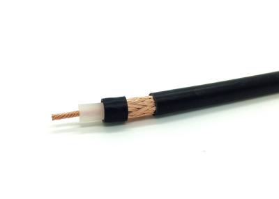 China Black RG213 50 Ohm Coax Cable 7*0.75 Tinned / Bare Copper Conductor for sale
