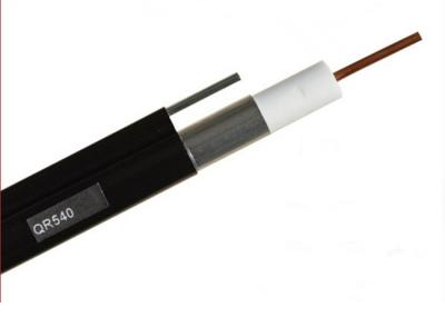 China QR540M Weld AL Tube 75 Ohm Coaxial Cable with Speel Self Support CATV Cable for sale