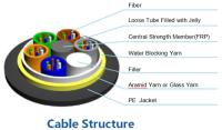 China Dry Core Loose Tube Fiber Optic Cable , Aerial Fiber Optic Cable Moisture Resistant for sale