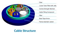 China MGTS Outdoor Fiber Optic Cable Stranded Loose Tube Mining Flame-Retardant Jacket for sale