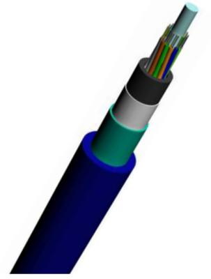 China MGTS53 Outdoor Fiber Optic Cable Double Steel Tape Armor and Double Jacket for sale