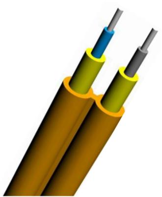 China Zipcord Interconnect Indoor Fiber Optic Cable ZCC For Jumper / Pigtail for sale