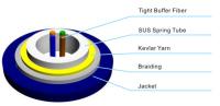 China ​GJDKBV  Indoor Fiber Optic Cable Multi-cores with SUS Spring Tube Armored for sale