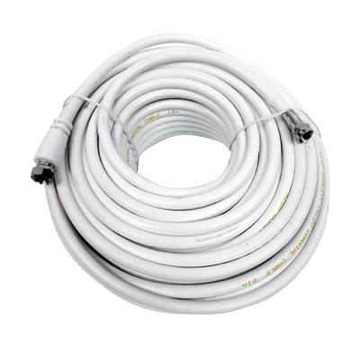 China RG6 Ethernet Patch Cable 25FT Meter With F Connector Satelite Dish 64*0.12AL Braiding for sale