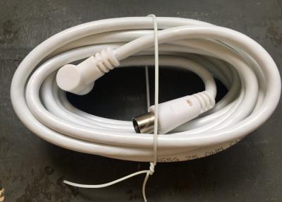 China RG59/ RG6 Patch Cord With Right 9.5mm Angle Type TV Plug 75 Ohm Coaxial Cable for sale