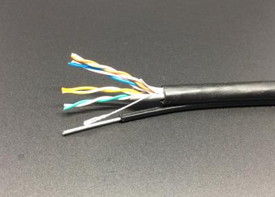 China Outdoor UTP Network Lan Bulk CAT5E Cable With Steel Messenger Twisted Wire for sale