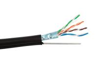 China FTP CAT5E Self Supporting Aerial Cable MS Twisted Drop Wire For Ethernet for sale