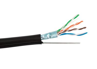 China FTP CAT5E Self Supporting Aerial Cable MS Twisted Drop Wire For Ethernet for sale
