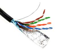 China Black Strong UV PE  Network Lan Cable With Jelly Outdoor Installation for sale