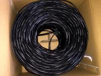 China PE UTP CAT5E MS1.2 Solid Steel Network Aerial Drop Cable , CAT5E Outdoor Shielded Cable for sale