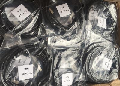 China 5M FTP Cat5e Lan Cable Patch Cords Outdoor RJ45 Connector Pre - Made PE+PVC Double Sheath for sale